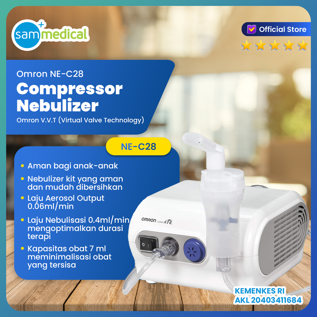 Omron Nebulizer Compressor Ne-C28 | sam medical